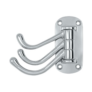 Triple Swivel Hook - Polished Chrome | Architecturals.net