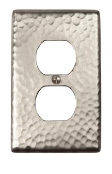 Single Duplex Receptacle - Satin Nickel | Architecturals.net